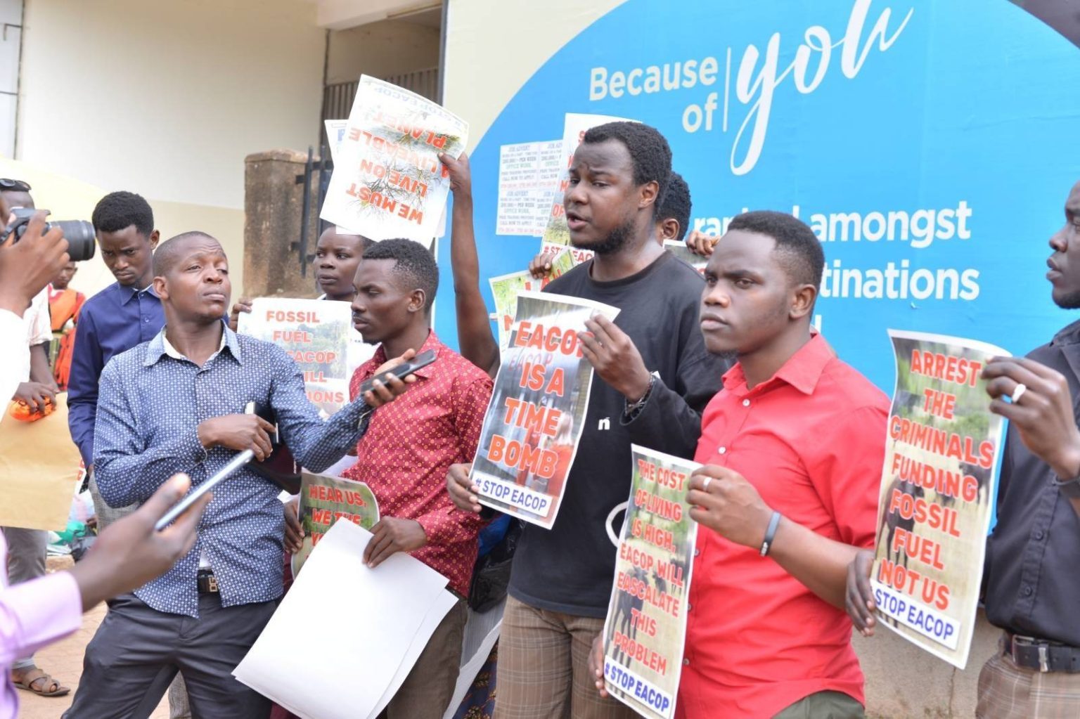 Students Against EACOP Uganda Unite in Non-Violent Protest Against ...